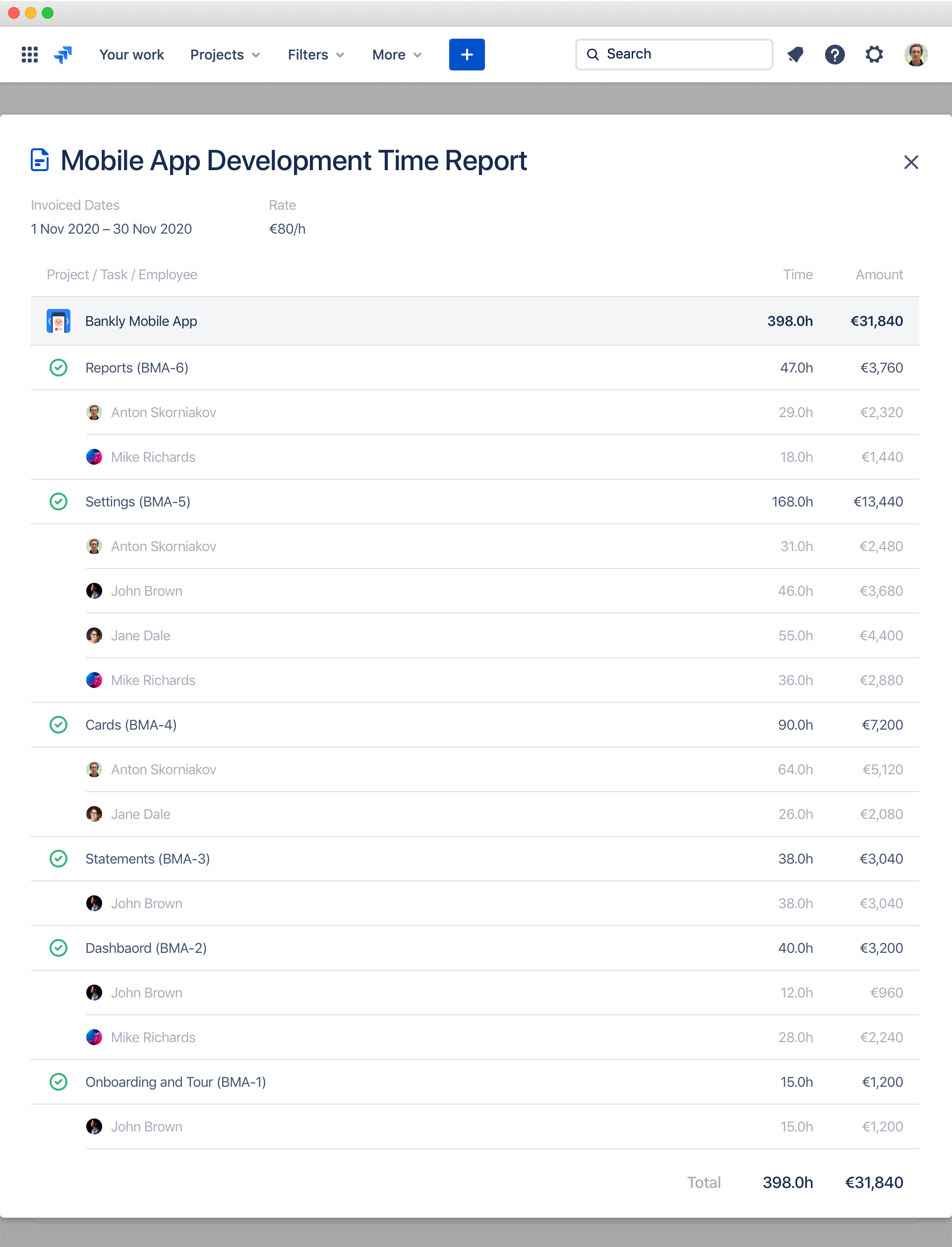 Time and Cost Reports for Clients — Clerk Invoices and Reports for Jira