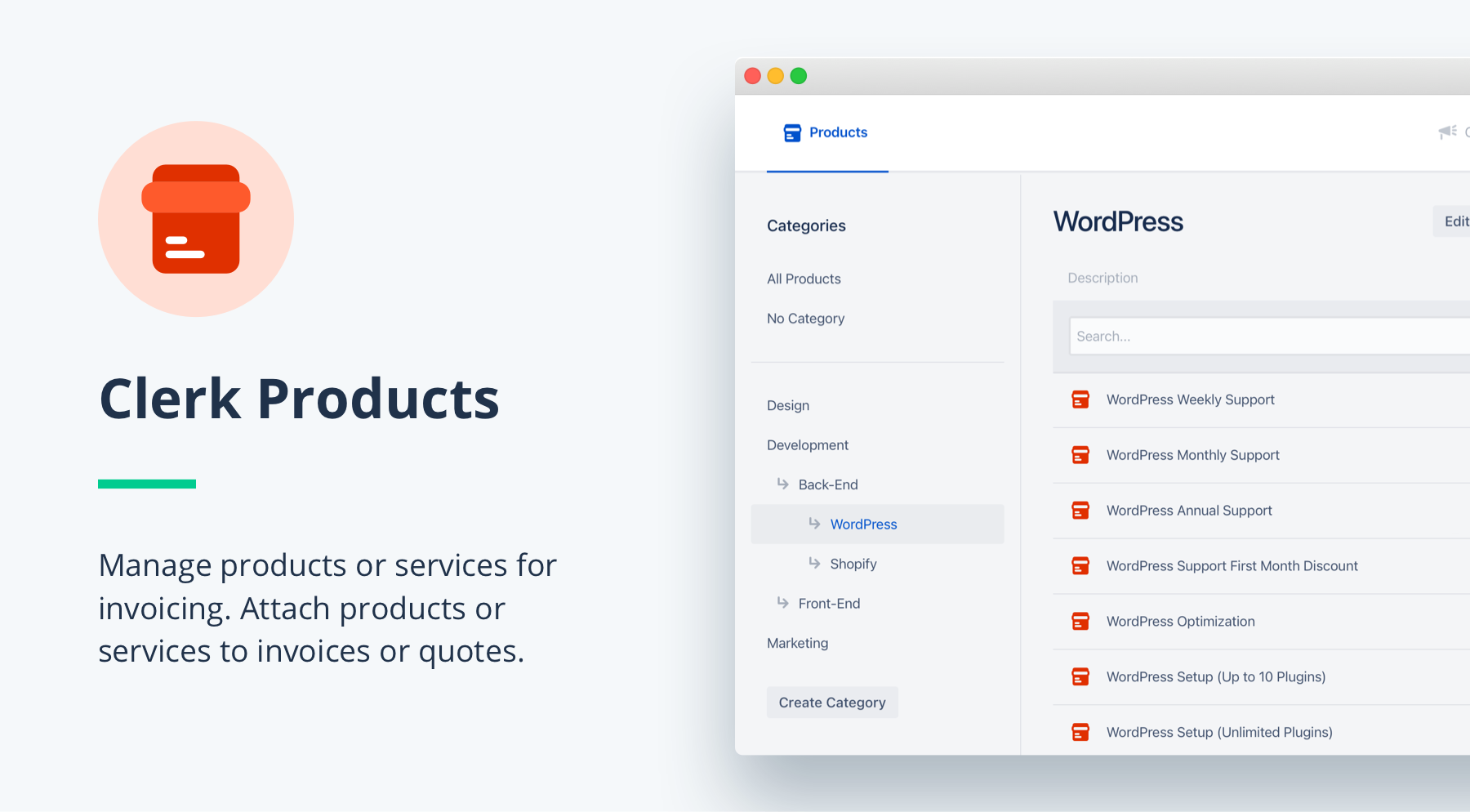 Clerk Products for Jira — Products and Services for Invoicing ...